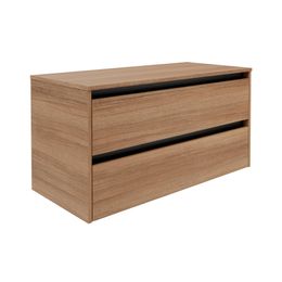 Fackelmann Waschtischunterschrank 'Vita' Eichefarben Braun/schwarz 100 x 51,6 x 46,5 cm
