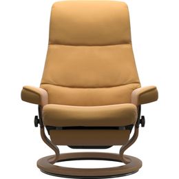 Relaxsessel stressless "View", gelb (honey paloma), B:91cm H:109cm T:82cm, Leder BATICK: BATICK ist ein leicht korrigiertes, durchgef&auml;rbtes und genarbtes M&ouml;belleder, bei dem die meisten Unebenheiten und Spuren in der Regel entfernt wurden.;Leder PALOMA: PALOMA ist ein durchgef&auml;rbtes Semianilin-M&ouml;belleder mit nat&uuml;rlicher Narbung.;ROHLEDER Stoff Q2 FARON: Ein fester zuverl&auml;ssiger Boucl&eacute; mit einem st