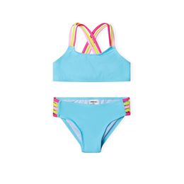MINOTI Bikini M&auml;dchen Gr&ouml;&szlig;e 98/104 blau / neongr&uuml;n / pink / rosa