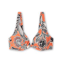 Gisela Bikini-Oberteile Damen Gr&ouml;&szlig;e 95 orange / schwarz