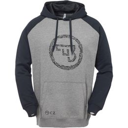 CZ Hoodie Logo Grau/Schwarz (Gr&ouml;&szlig;e: L)