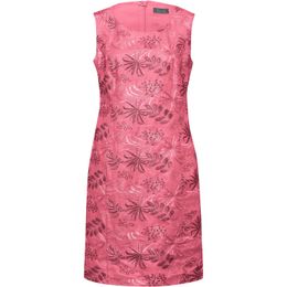 WHITE LABEL Besticktes Leinenkleid Pink (Gr&ouml;&szlig;e: 36)