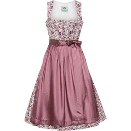 BERWIN Midi-Dirndl mit Rosendruck Rosa (Gr&ouml;&szlig;e: 34)