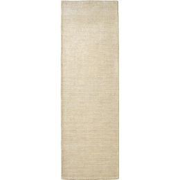 Teppich HEINE HOME Gr. 7, beige, B:80cm H:14mm L:270cm, Wolle, Teppiche, Teppich