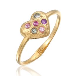 Haze & Glory Ring - Ring Heart Turmalin Saphire Alexandrit 375 Gelbgol - Gr. 52 MM - in Gold - f&uuml;r Damen