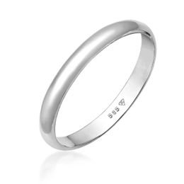 Elli Ringe - Ring Basic Bandring Hochzeit Trauring 585 Wei&szlig;gold - Gr. 62 MM - in Wei&szlig; - f&uuml;r Damen