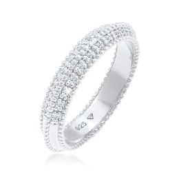 Elli Ringe - Ring Verlobung Diamant (0.12 ct.) 925er Sterling S - Gr. 52 MM - in Silber - f&uuml;r Damen