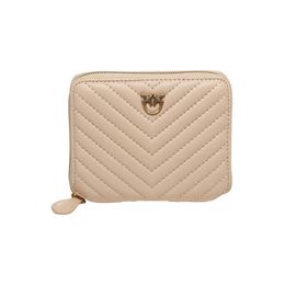 Pinko Portemonnaie - Quilted Leather Wallet - Gr. unisize - in Beige - f&uuml;r Damen