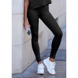 Damen Funktionsleggings, Schwarz, Gr. XL (48/50), Copenhagen Studios, Sommerhosen, Material: Polyester