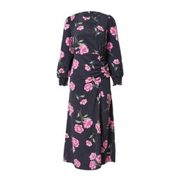 Dorothy Perkins Kleid Damen Gr&ouml;&szlig;e 46 gr&uuml;n / pink / rosa / schwarz Winterkleid