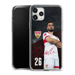 DeinDesign iPhone 11 Pro Max Handy Silikon H&uuml;lle Case transparent Handyh&uuml;lle Vfb Stuttgart Deniz Undav Official Licensed Product Silikon Case