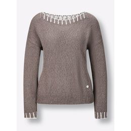 CREATION L PREMIUM Witt Damen Baumwollpullover in Grobstrick-Qualit&auml;t, taupe, Gr&ouml;&szlig;e 50
