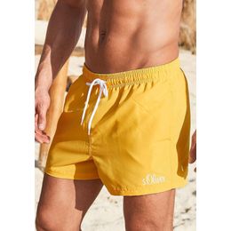 s.Oliver Herren Badeshorts, gelb, Größe L (52)