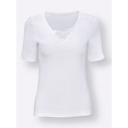 w&auml;schepur w&auml;schepur Damen Kurzarm Spenzer, wei&szlig;, Gr&ouml;&szlig;e 52