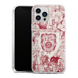 DeinDesign iPhone 13 Pro Max Handy Silikon H&uuml;lle Case transparent Handyh&uuml;lle Official Licensed Product Fcb 125 Jahre Fc Bayern M&uuml;nchen Silikon Case