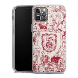 DeinDesign iPhone 12 Pro Max Handy Silikon H&uuml;lle Case transparent Handyh&uuml;lle Fcb 125 Jahre Fc Bayern M&uuml;nchen Official Licensed Product Silikon Case