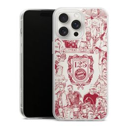 DeinDesign iPhone 15 Pro Max Handy Silikon H&uuml;lle Case transparent Handyh&uuml;lle Official Licensed Product Fcb 125 Jahre Fc Bayern M&uuml;nchen Silikon Case