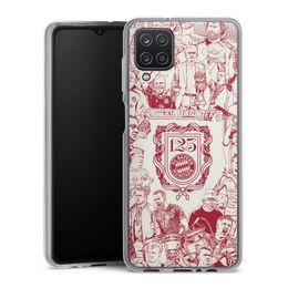 DeinDesign Galaxy A12 Handy Silikon H&uuml;lle Case transparent Handyh&uuml;lle Official Licensed Product Fcb 125 Jahre Fc Bayern M&uuml;nchen Silikon Case