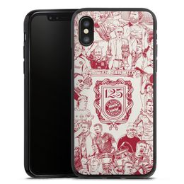 DeinDesign iPhone X Handy Silikon H&uuml;lle Case schwarz Handyh&uuml;lle Official Licensed Product Fcb 125 Jahre Fc Bayern M&uuml;nchen