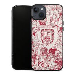 DeinDesign iPhone 14 Plus Handy Silikon H&uuml;lle Case schwarz Handyh&uuml;lle Official Licensed Product Fcb 125 Jahre Fc Bayern M&uuml;nchen