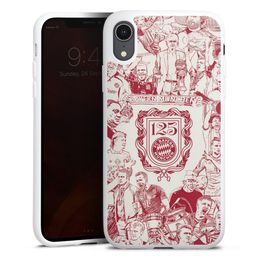 DeinDesign iPhone Xr Handy Silikon H&uuml;lle Case wei&szlig; Handyh&uuml;lle Official Licensed Product Fcb 125 Jahre Fc Bayern M&uuml;nchen Silikon Case