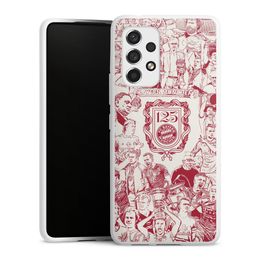 DeinDesign Galaxy A53 5G Handy Silikon H&uuml;lle Case wei&szlig; Handyh&uuml;lle Fcb 125 Jahre Fc Bayern M&uuml;nchen Official Licensed Product Silikon Case