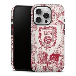 DeinDesign iPhone 16 Pro Handy Panzer Handyh&uuml;lle robuste Outdoor H&uuml;lle Schutzh&uuml;lle gl&auml;nzend Official Licensed Product Fcb 125 Jahre Fc Bayern M&uuml;nchen Tough Case