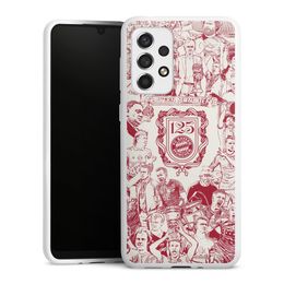 DeinDesign Galaxy A33 5G Handy Silikon H&uuml;lle Case wei&szlig; Handyh&uuml;lle Fcb 125 Jahre Fc Bayern M&uuml;nchen Official Licensed Product Silikon Case