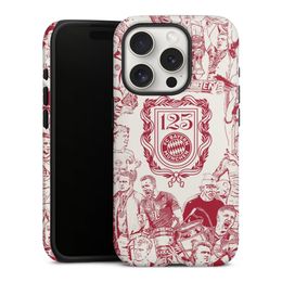 DeinDesign iPhone 15 Pro Handy Panzer Handyh&uuml;lle robuste Outdoor H&uuml;lle Schutzh&uuml;lle matt Official Licensed Product Fcb 125 Jahre Fc Bayern M&uuml;nchen Tough Case