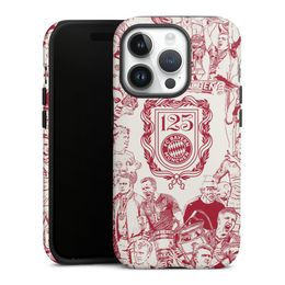 DeinDesign iPhone 14 Pro Handy Panzer Handyh&uuml;lle robuste Outdoor H&uuml;lle Schutzh&uuml;lle matt Official Licensed Product Fcb 125 Jahre Fc Bayern M&uuml;nchen Tough Case