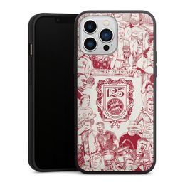 DeinDesign iPhone 13 Pro Max Handy Premium Silikon H&uuml;lle Handyh&uuml;lle schwarz Case Official Licensed Product Fcb 125 Jahre Fc Bayern M&uuml;nchen Silikon Premium Case