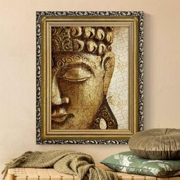 Gerahmtes Leinwandbild Vintage Buddha