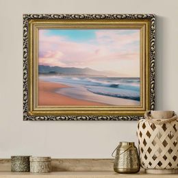 Gerahmtes Leinwandbild Morgenruhe am Strand