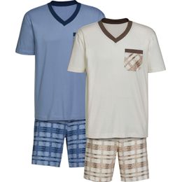 Herren Shortys blau + natur, Gr&ouml;&szlig;e 56/58