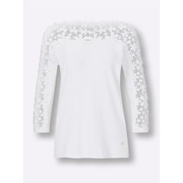 CREATION L PREMIUM Witt Damen 3/4-Arm-Pullover in weicher Lyocell-Qualit&auml;t, ecru, Gr&ouml;&szlig;e 36