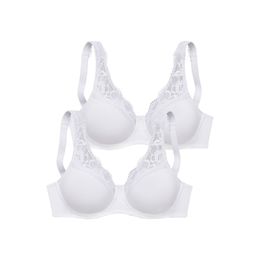 petite fleur by Lascana Damen Minimizer-BH, 2x wei&szlig;, Gr&ouml;&szlig;e 105C