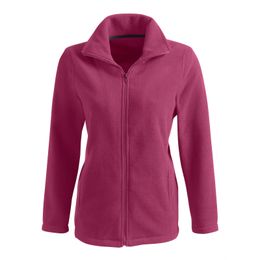 WITT Damen Fleecejacke mit zwei Taschen, fuchsia, Gr&ouml;&szlig;e 38