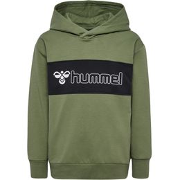 Hummel Sweatshirt 'Atlas' Jungen Gr&ouml;&szlig;e 128 oliv / schwarz / wei&szlig;