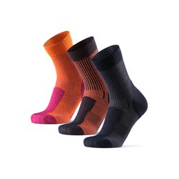 Danish Endurance Socken 'Merino Hiking Light' Damen Gr&ouml;&szlig;e 39/42 mischfarben / orange / schwarz