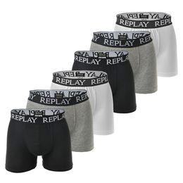 Replay Boxershorts Herren Gr&ouml;&szlig;e S graumeliert / schwarz / wei&szlig;