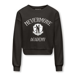 Only Girls Sweatshirt 'KOGNEVERMORE' M&auml;dchen Gr&ouml;&szlig;e 146/152 schwarz / wei&szlig;