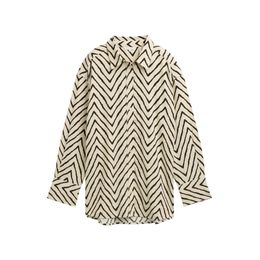 Tom Tailor Bluse Damen Größe XS creme / senf / schwarz
