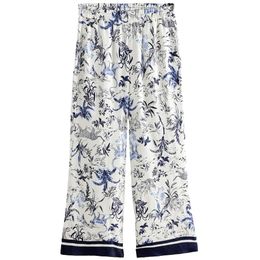 next Hose Damen Größe 38 navy / hellblau / weiß