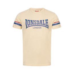 Lonsdale T-Shirt 'Creich' Herren Gr&ouml;&szlig;e M sand / enzian / rot