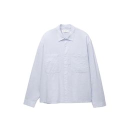 Pull&Bear Pull&bear Button Up Shirt male Blue size L