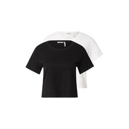 MONKI Shirt female Black, White size S