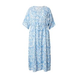 Only Carmakoma Kleid 'CARMARRAKESH' Damen Gr&ouml;&szlig;e 50 pastellblau / wei&szlig; Winterkleid