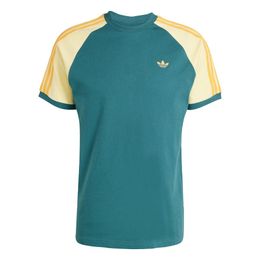 adidas originals T-Shirt 'Cali' Herren Größe XXS gelb / curry / smaragd