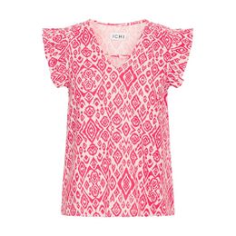 Ichi Bluse 'IHLINNO' Damen Gr&ouml;&szlig;e L cranberry / wei&szlig;