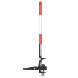 vidaXL Unkrautstecher Rot und Silbern 99,5 cm Eloxiertes Aluminium
